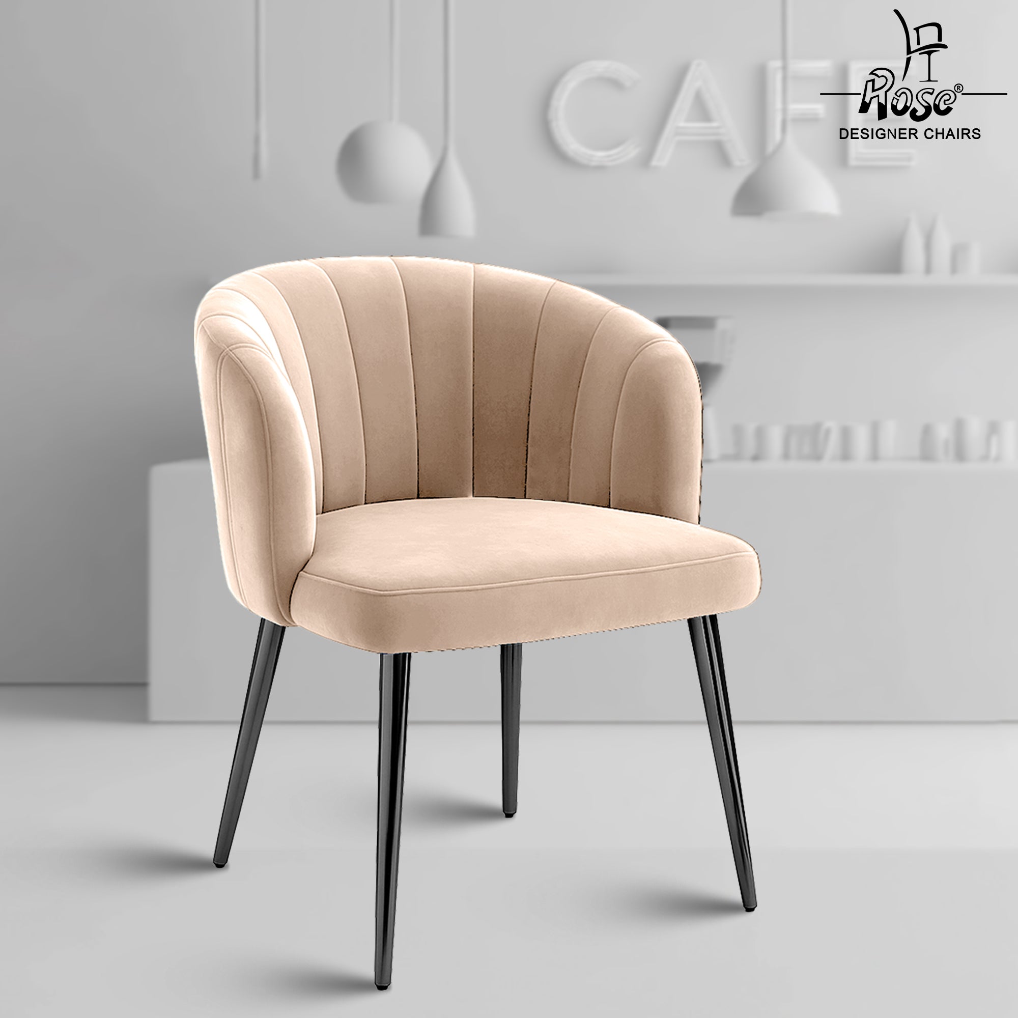 ROSE® Fire Cafe Chair | Kitchen | Breakfast | Living Room | Modern Vel ...